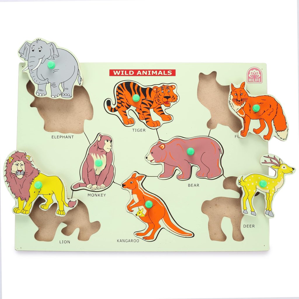 Wild Animal Knobbed Puzzle – Hilife India